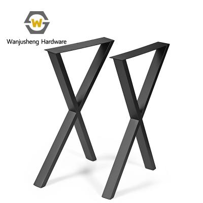 China X-shaped Iron Frame Heavy Duty Table Bracket Metal Table Legs for Desk Slab Table & Dining Table Furniture Support Legs for sale