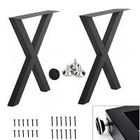 China X-shaped Iron Frame Heavy Duty Table Bracket Metal Table Legs for Desk Slab Table & Dining Table Furniture Support Legs for sale