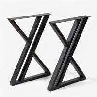 China X-shaped Iron Frame Heavy Duty Table Bracket Metal Table Legs for Desk Slab Table & Dining Table Furniture Support Legs for sale