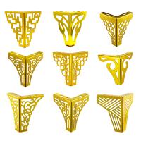 China High-quality Luxury Triangular Sofa Accessories Furniture Hardware Chrome Metal Sofa Legs Gold Furniture Support Foot Fittings for sale