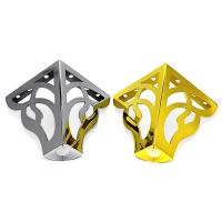 China High-quality Luxury Triangular Sofa Accessories Furniture Hardware Chrome Metal Sofa Legs Gold Furniture Support Foot Fittings for sale