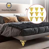 China High-quality Luxury Triangular Sofa Accessories Furniture Hardware Chrome Metal Sofa Legs Gold Furniture Support Foot Fittings for sale