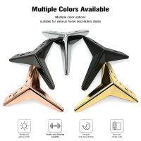 China Light Luxury Metal Sofa Legs TV Cabinet & Coffee Table Feet Electroplated Diamond Three-Prong Support Legs Furniture Hardware for sale