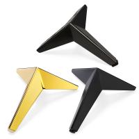 China Light Luxury Metal Sofa Legs TV Cabinet & Coffee Table Feet Electroplated Diamond Three-Prong Support Legs Furniture Hardware for sale