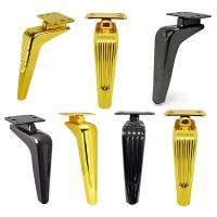 China Wholesale Light Luxury Coffee Table Legs Metal Furniture Hardware Support Leg Fittings Sickle-Shaped Sofa Heightening Legs for sale