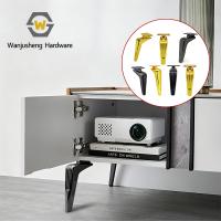 China Wholesale Light Luxury Coffee Table Legs Metal Furniture Hardware Support Leg Fittings Sickle-Shaped Sofa Heightening Legs for sale