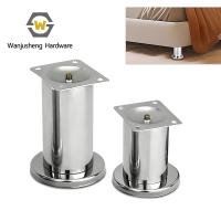 China Hot-selling Modern-style Chrome-Plated Round Metal Tube Furniture Legs Glossy Hardware Accessories for Sofas & Cabinets for sale
