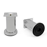 China Hot-selling Modern-style Chrome-Plated Round Metal Tube Furniture Legs Glossy Hardware Accessories for Sofas & Cabinets for sale