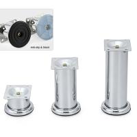 China Hot-selling Modern-style Chrome-Plated Round Metal Tube Furniture Legs Glossy Hardware Accessories for Sofas & Cabinets for sale
