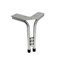China Heavy-Duty Luxury Metal Furniture Legs Chrome Gold Wire Frame with Three Bead Ornaments Metal Sofa & Cabinet Feet for sale