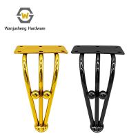 China Light Luxury Matte Black Metal Sofa Legs with Steel Balls Hardware Fittings Thickened Support Legs for Cabinets & Coffee Tables for sale