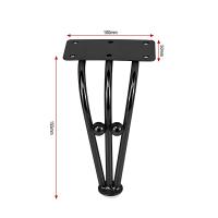China Light Luxury Matte Black Metal Sofa Legs with Steel Balls Hardware Fittings Thickened Support Legs for Cabinets & Coffee Tables for sale