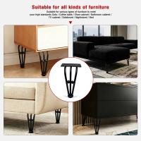 China Light Luxury Matte Black Metal Sofa Legs with Steel Balls Hardware Fittings Thickened Support Legs for Cabinets & Coffee Tables for sale