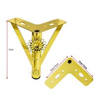 China Thickened Hollow Metal Legs, Hardware Fittings for Sofas Bedside Tables & Coffee Tables New Decorative Iron Floral Legs for sale