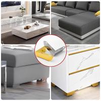 China 2-in-1 L-shaped Right-angle Hardware Support Legs for Sofa and Tea Table Metal Furniture Heightening Base Feet for sale