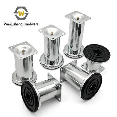 China Simple Table Legs, Sofa Hardware Feet Coffee Table Legs Heightening Pads Furniture Cylindrical Metal Support Legs for sale