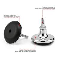 China Black Plastic Plug-in Carpet Casters Sofa Support Legs Bed Feet Pads Heavy-Duty Base Brackets Furniture Hardware Accessories for sale
