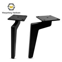 China Matte Black Thickened Metal Angled Sofa Legs Cabinet & Coffee Table Furniture Leg Fittings for sale