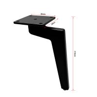 China Matte Black Thickened Metal Angled Sofa Legs Cabinet & Coffee Table Furniture Leg Fittings for sale