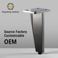 China Brushed Nickel Square Metal Sofa Legs Furniture Hardware Feet Suitable for Cabinets and Tables for sale