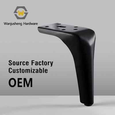 China European Light Luxury Sofa & Coffee Table Legs Thickened L-shaped Black Metal Cabinet Support Feet Furniture Hardware Fittings for sale