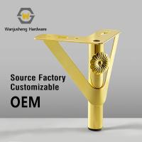 China Hot Sale Gold Lace Metal Cabinet Legs Furniture Support Legs Cabinet Base Feet Hardware Cabinet Corner Pads for sale
