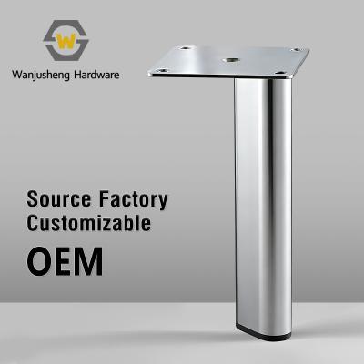 China Heavy-Duty Iron Oval Tubular Furniture Legs Metal Support Feet for Sofas & Coffee Tables Hardware Accessories for sale