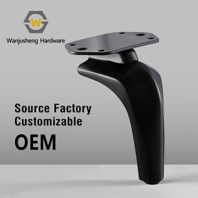 China Black Curved Elephant Shape Sofa Legs Die-cast Metal Furniture Hardware Feet Suitable for Sofas Coffee Tables and Cabinets for sale
