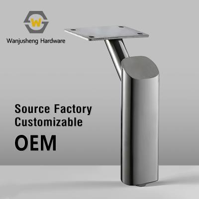 China Brushed Silver Cabinet Legs Heavy-duty Iron Furniture Feet Hardware Fittings for Hotel Dressers and TV Cabinets for sale