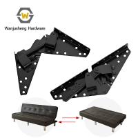 China Multifunctional Sofa Backrest Folding Hinge Black Dual-purpose Butterfly Hinge Sofa Bed Adjuster Hardware Hinge for sale