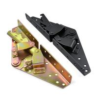 China Multifunctional Sofa Backrest Folding Hinge Black Dual-purpose Butterfly Hinge Sofa Bed Adjuster Hardware Hinge for sale