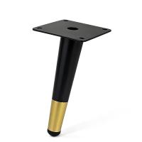China Heavy Duty Modern Iron Conical Furniture Support Legs Metal Sofa Coffee Table & Bathroom Cabinet Feet for sale