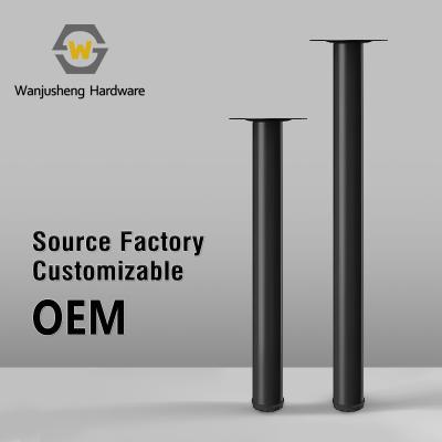 China Heavy Duty Adjustable Round Metal Furniture Legs Extendable Durable Support Feet for Office Desks & Coffee Cabinets Tables for sale