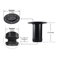 China Heavy Duty Adjustable Round Metal Furniture Legs Extendable Durable Support Feet for Office Desks & Coffee Cabinets Tables for sale