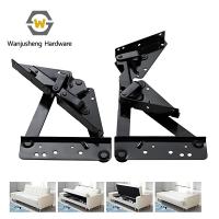 China Multifunctional Sofa Hinge Fittings Heavy-Duty Solid Iron Adjustable Backrest Folding Sofa Bed Mechanism for sale
