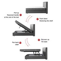 China Adjustable Folding Bed Hydraulic Lifting Mechanism Gas Spring Lifting Hinge Storage & Folding Furniture Accessories for sale