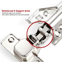 China Push-to-open Rebound Hinge Cabinet Buffer Hydraulic Hinge Touch Latch No Handle Cabinet Door Hardware for sale