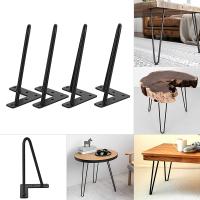 China Hairpin Coffee Table Legs Industrial Iron Wire Table Foot Bracket 8-35cm Metal Furniture Support Legs DIY 2/3-prong Design for sale