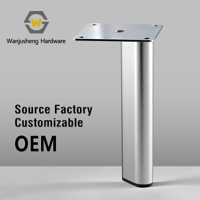 China Oval Tubular Cabinet Legs Heavy Iron Furniture Feet Hardware Fittings for Hotel Dressers TV Cabinets and Bathroom Cabinets for sale
