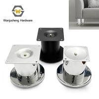 China Heavy Duty Modern Metal Furniture Legs & Hardware Accessories for Sofa Dining Table Cabinet-Chromed Round Design for sale