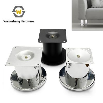 China Heavy Duty Modern Metal Furniture Legs & Hardware Accessories for Sofa Dining Table Cabinet-Chromed Round Design for sale