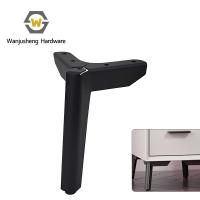 China Matte Black Triangular Modern Sofa Legs Metal Hardware Support Fittings for Coffee Tables & Cabinets for sale