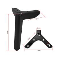 China Matte Black Triangular Modern Sofa Legs Metal Hardware Support Fittings for Coffee Tables & Cabinets for sale