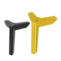 China Matte Black Triangular Modern Sofa Legs Metal Hardware Support Fittings for Coffee Tables & Cabinets for sale