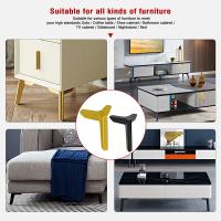 China Matte Black Triangular Modern Sofa Legs Metal Hardware Support Fittings for Coffee Tables & Cabinets for sale