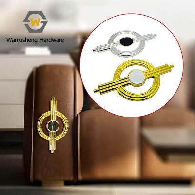 China New Glossy Hollow-out Plastic Furniture Decorative Buttons Shaped Like Golden Ringed Planets Minimalist Sofa Ornament Buckles for sale