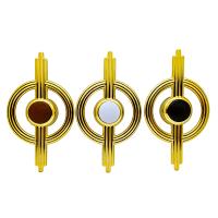 China New Glossy Hollow-out Plastic Furniture Decorative Buttons Shaped Like Golden Ringed Planets Minimalist Sofa Ornament Buckles for sale