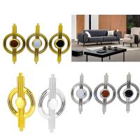 China New Glossy Hollow-out Plastic Furniture Decorative Buttons Shaped Like Golden Ringed Planets Minimalist Sofa Ornament Buckles for sale