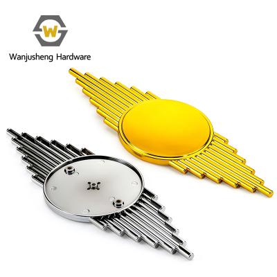 China Wing-shaped Decorative Button Accessories for Sofas Round Gold-plated Furniture Decorative Buttons at the Center for sale