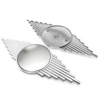 China Wing-shaped Decorative Button Accessories for Sofas Round Gold-plated Furniture Decorative Buttons at the Center for sale